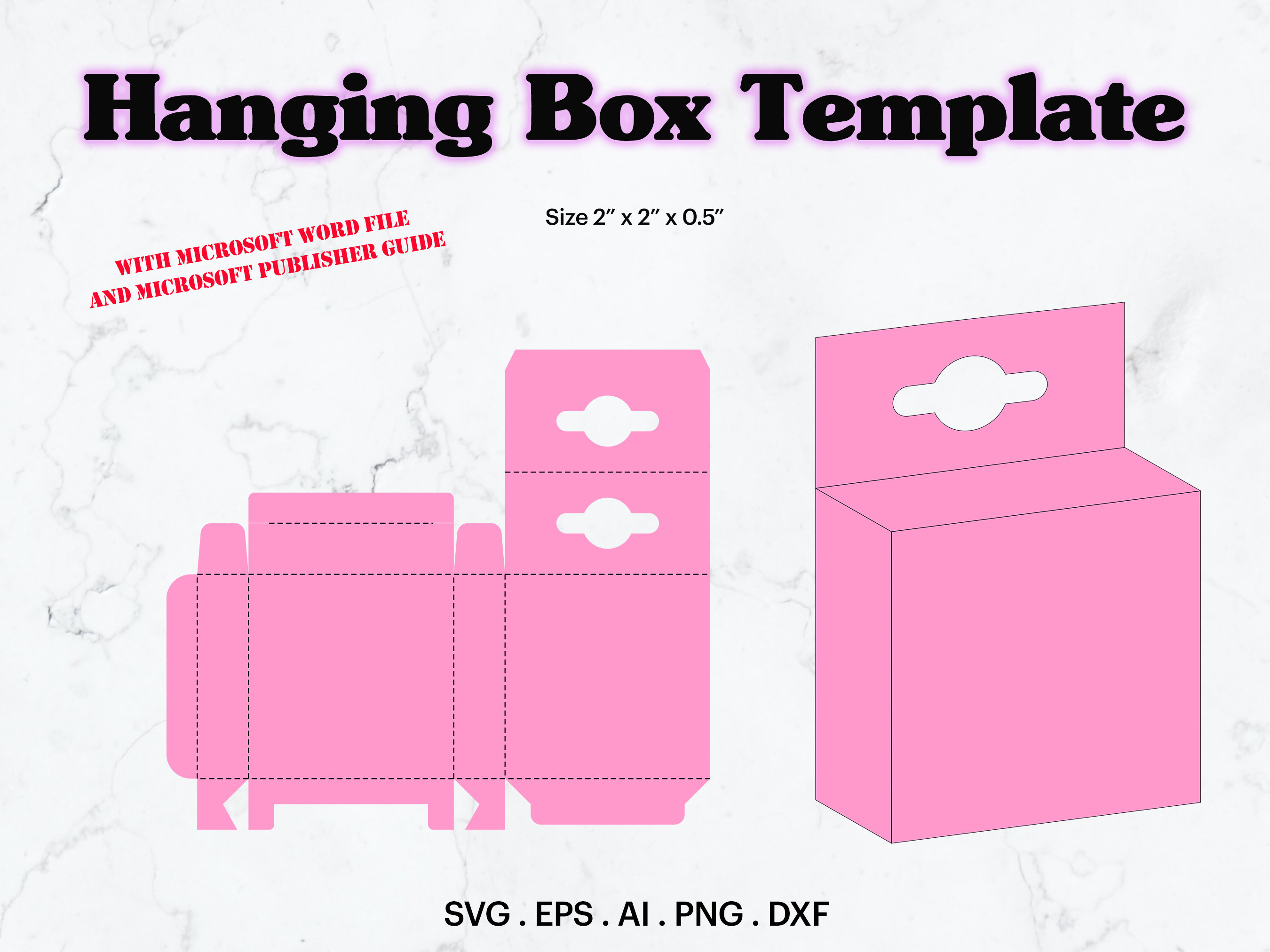 Hanging Box Template SVG Hanging Box Size 2 X 2 X - Etsy