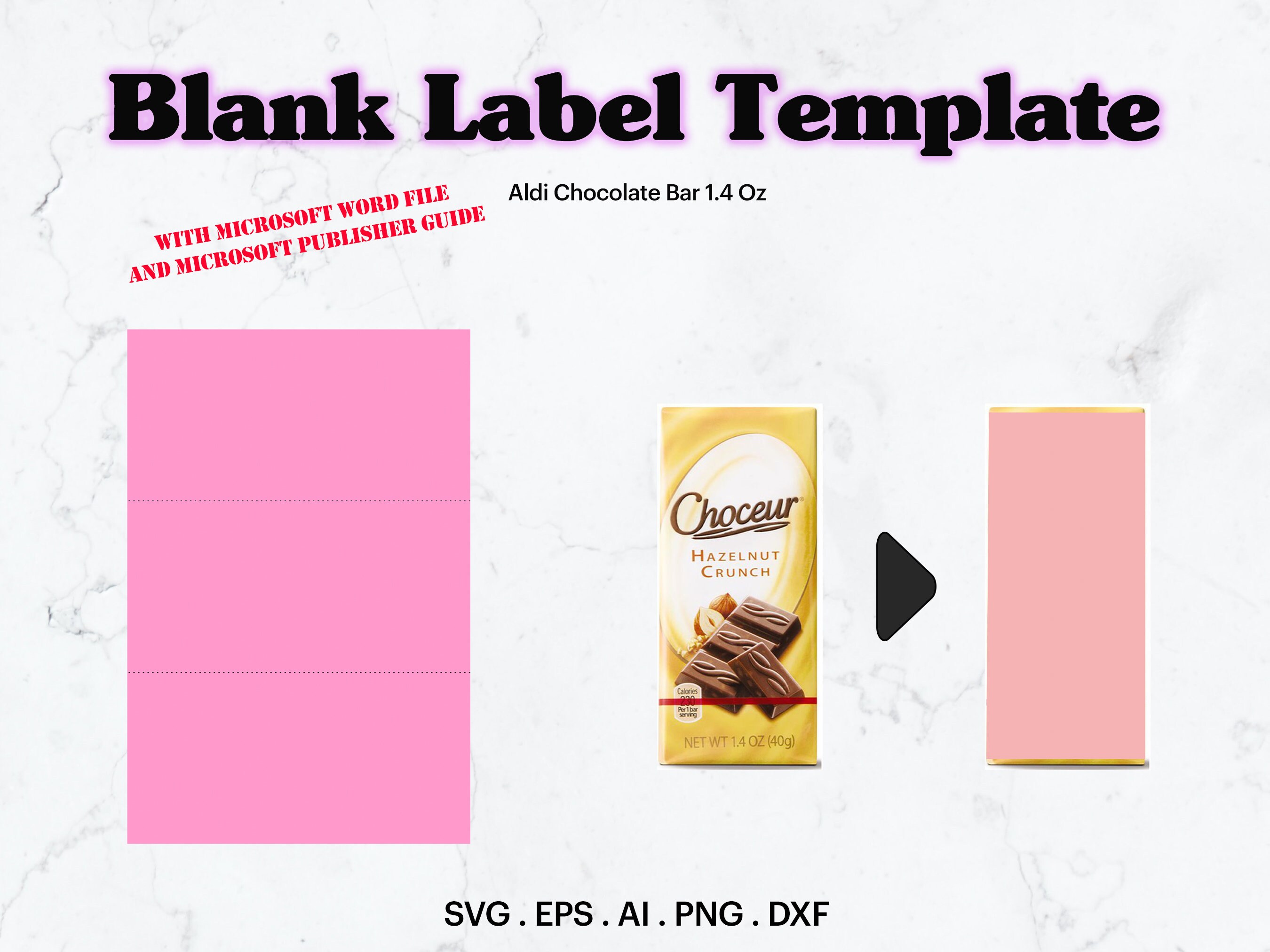 Chocolate Bar 1.4 Oz Blank Label Template SVG Chocolate Candy - Etsy Canada