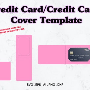 Credit Card Credit Card Cover Template SVG Credit Card - Etsy