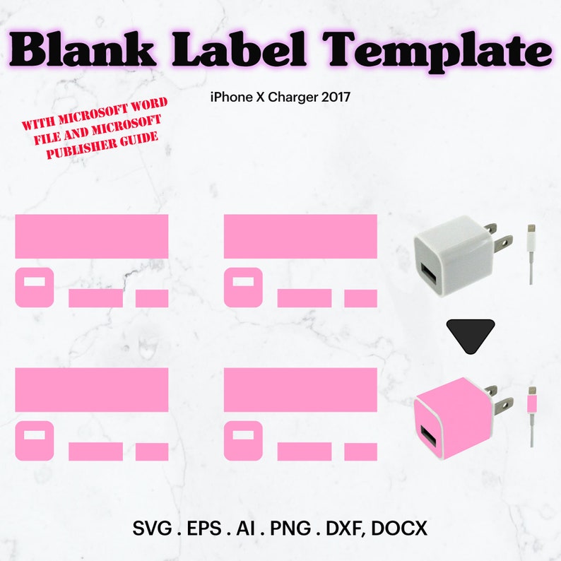 Iphone™ Charger Wrapper Template SVG, Phone Charger Wrapper Template ...