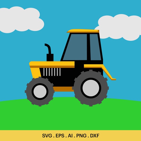 Big Green Tractor Svg - Etsy