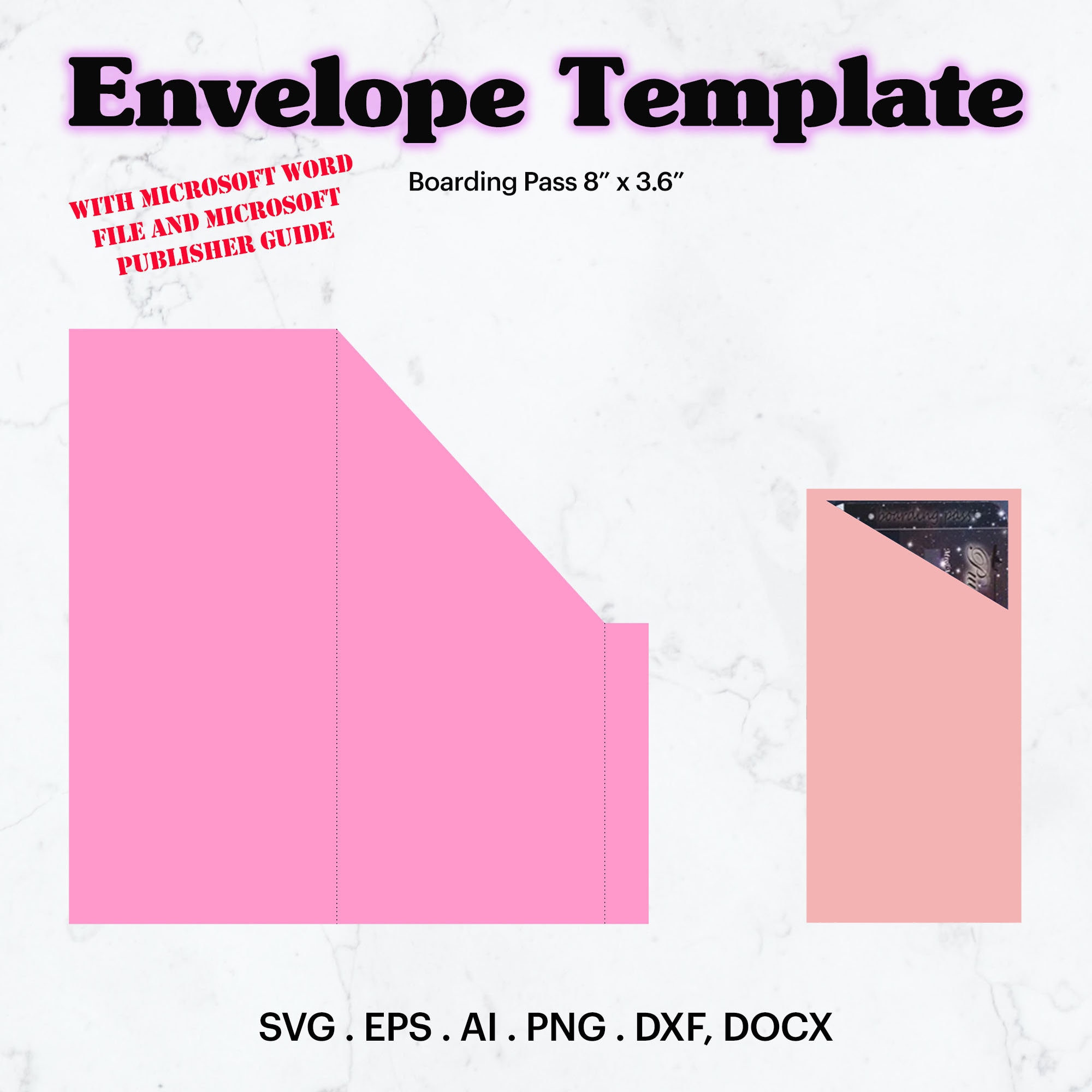 Boarding Pass Envelope Template