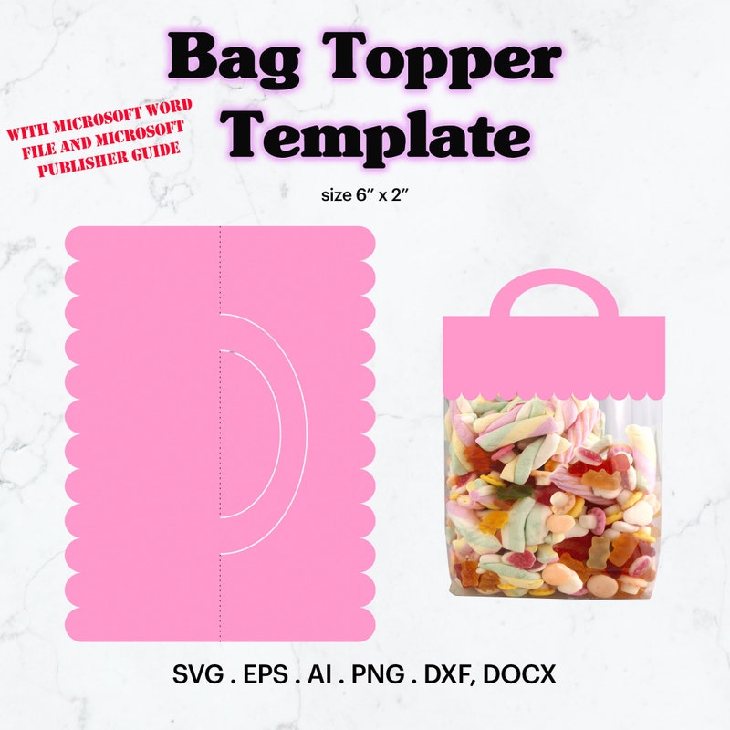 Bag Topper Template - Etsy