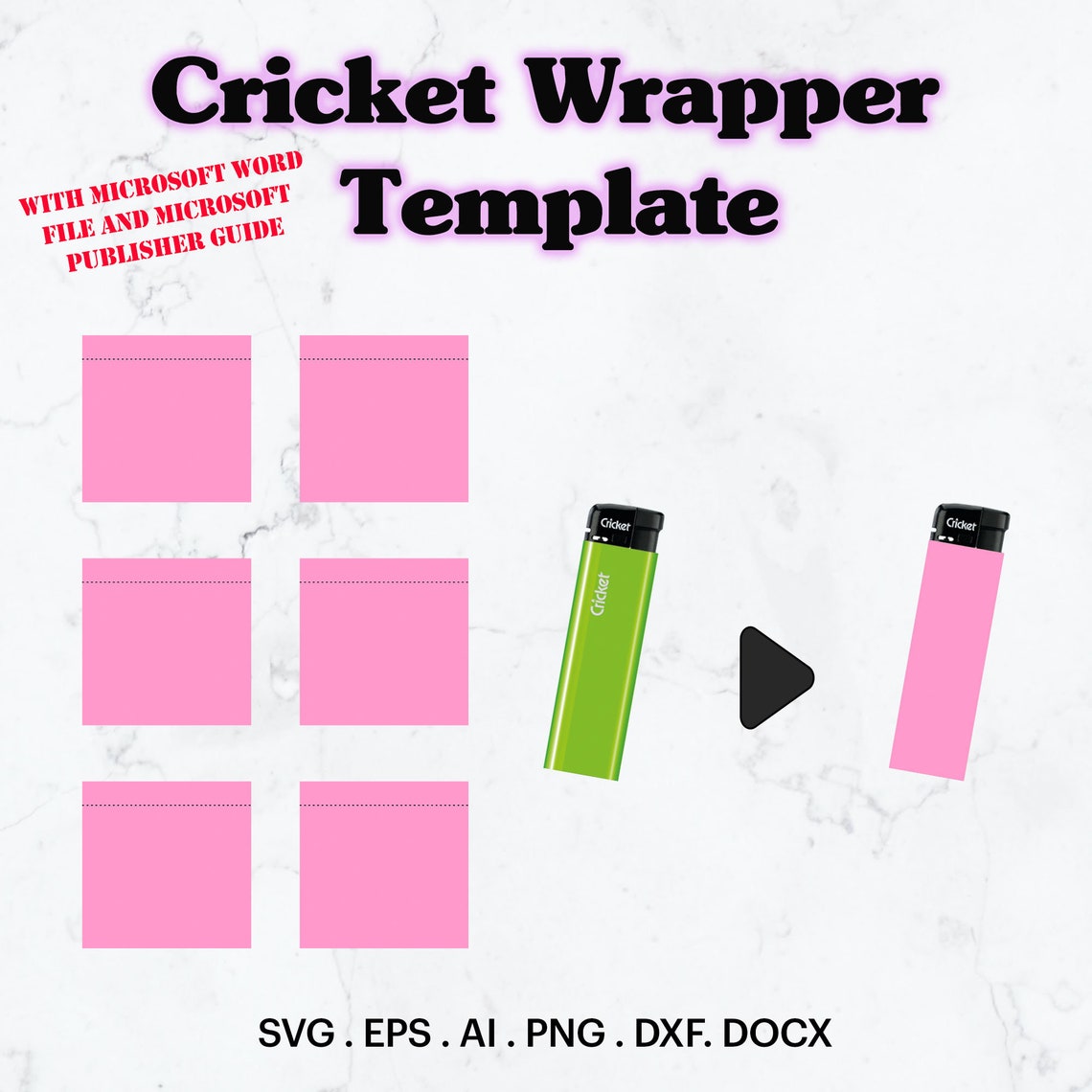 Lighter Wrapper Blank Template SVG, Match Lighter Full Wrap Template ...