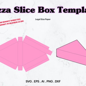 Pizza Slice Box Template SVG Legal Paper Size Box 5 X - Etsy