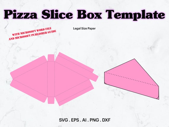 Pizza Slice Box Template SVG Legal Paper Size Box 5 X - Etsy UK