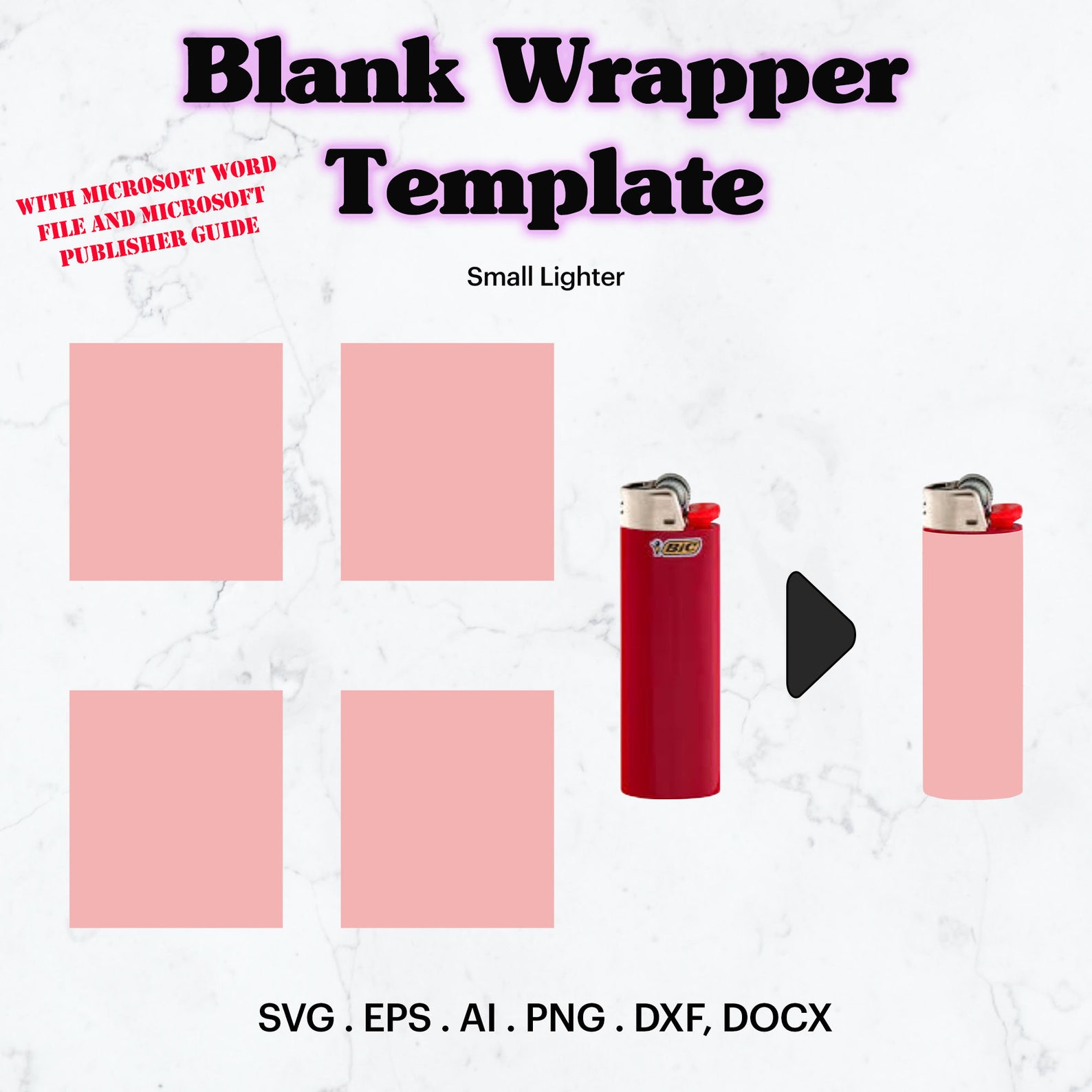 Small Lighter Wrapper Blank Template SVG, Match Lighter Full Wrap ...