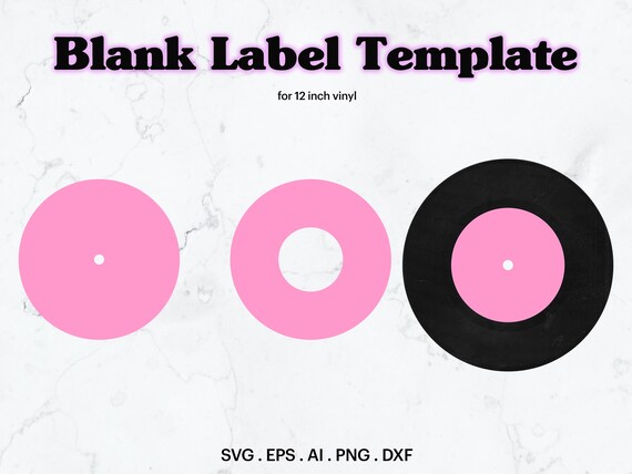 Vinyl Blank Label Template SVG 12 Inch Wide Vinyl Plate Label - Etsy