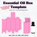 Essential Oil Box Template SVG, Essential Oil Box Size 4.6" X 1.8" X 1. ...