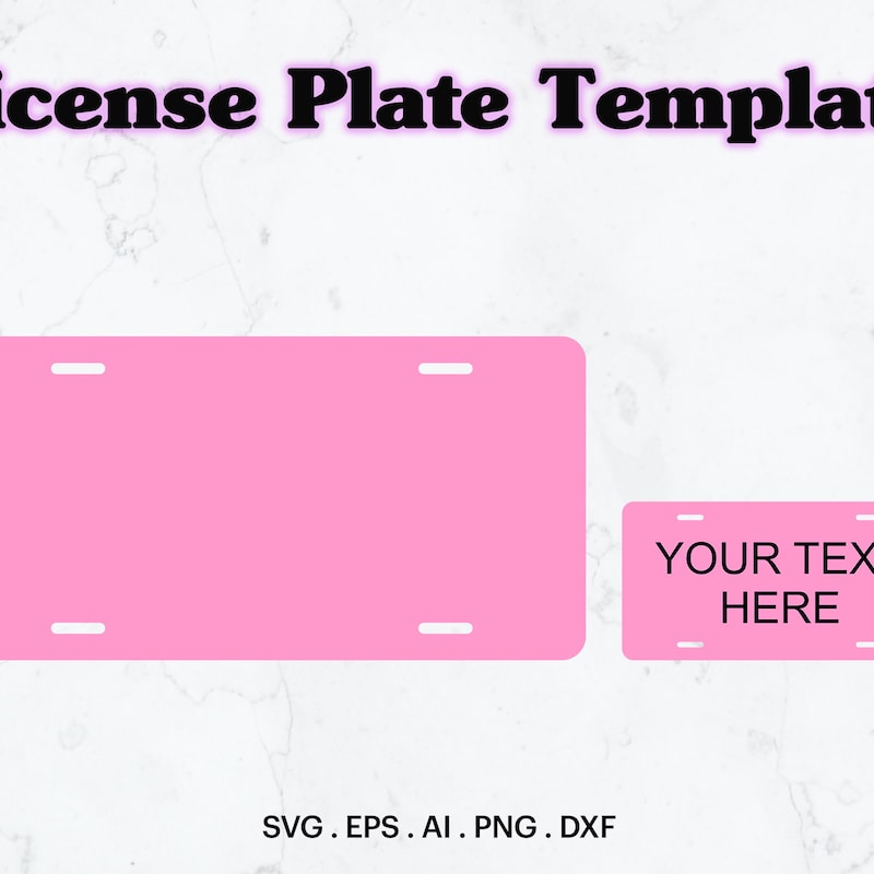 License Plate Svg - Etsy