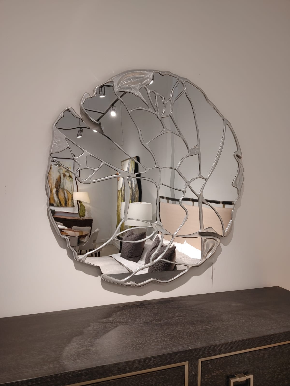 Luxurious Round Mirror Circular Modern Wall Mirror With | Etsy