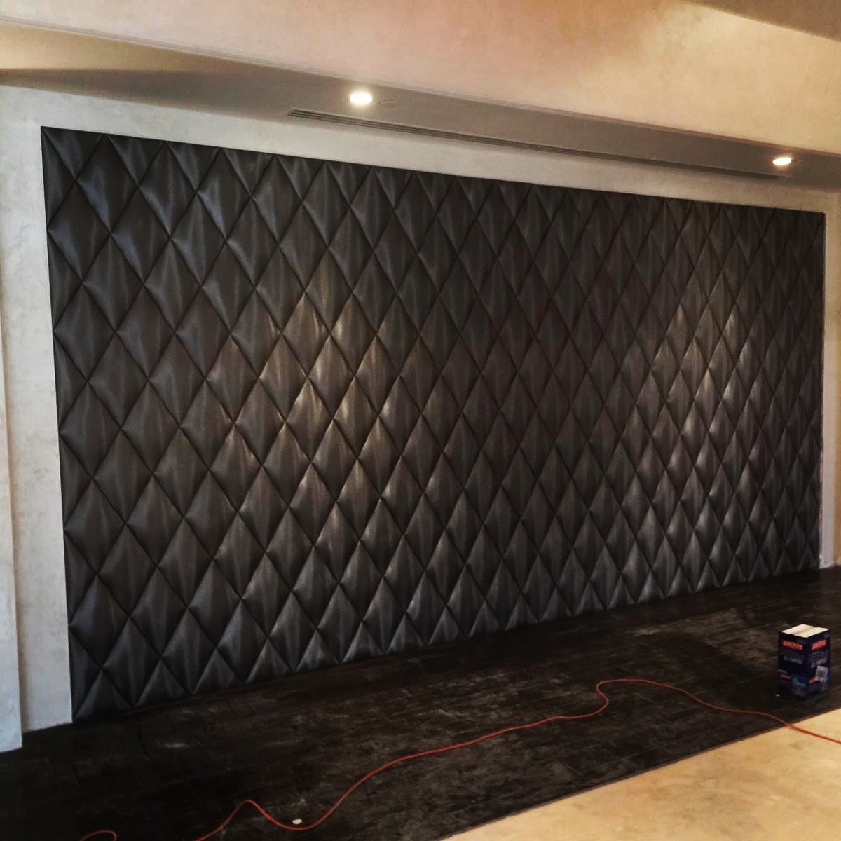 Upholstered Decorative Wall Panels, Diamond Shape Wrapped in Faux ...