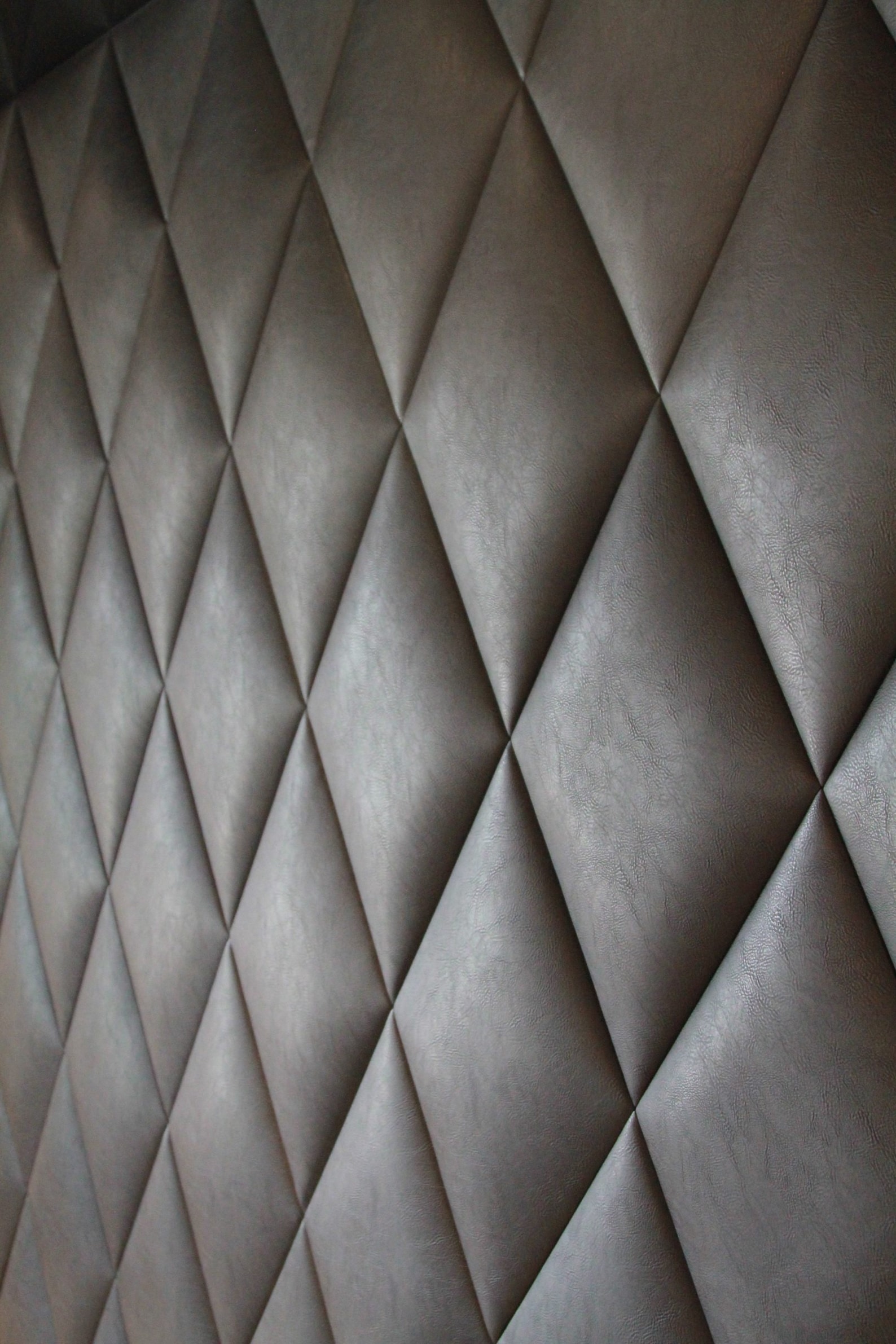 Upholstered Decorative Wall Panels, Diamond Shape Wrapped in Faux ...