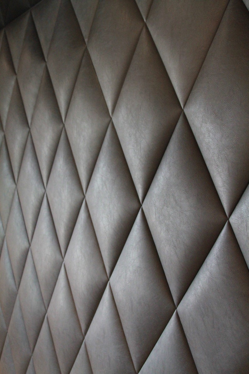 Upholstered Decorative Wall Panels, Diamond Shape Wrapped in Faux ...
