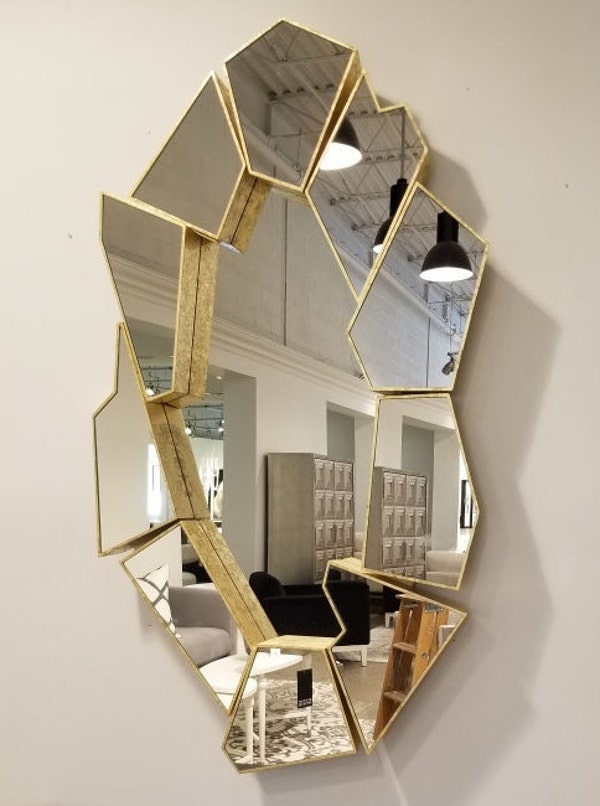 Modern Luxurious Gold Designer Mirror With Lacquer Finishing - Etsy Canada