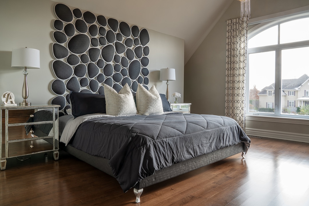 Luxury Custom Bed Frame With Upholstered Headboard – Handmade Modern ...
