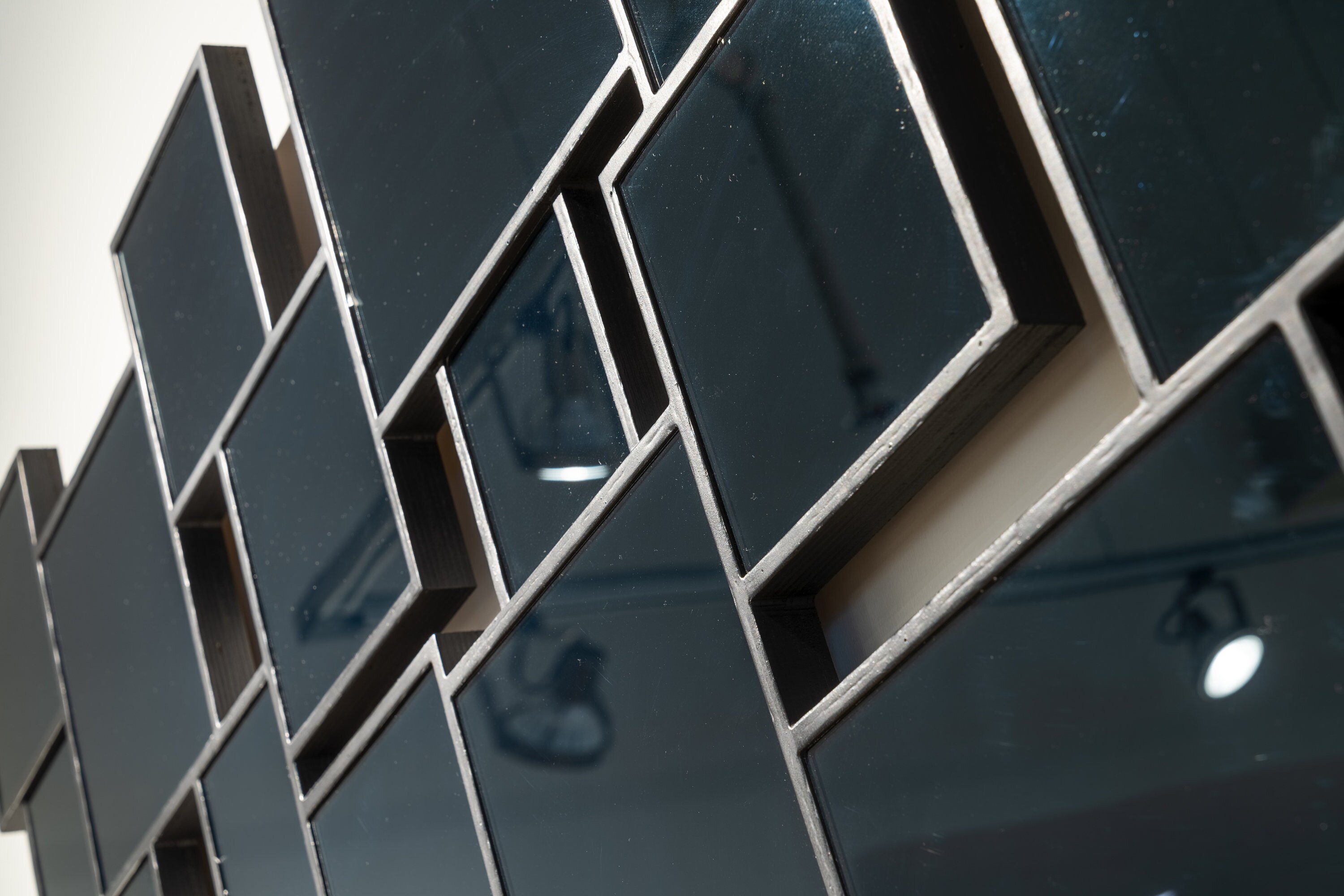 Large Black Mirror, Rectangle Square Mirror, Puzzle Black Mirror, Wall ...