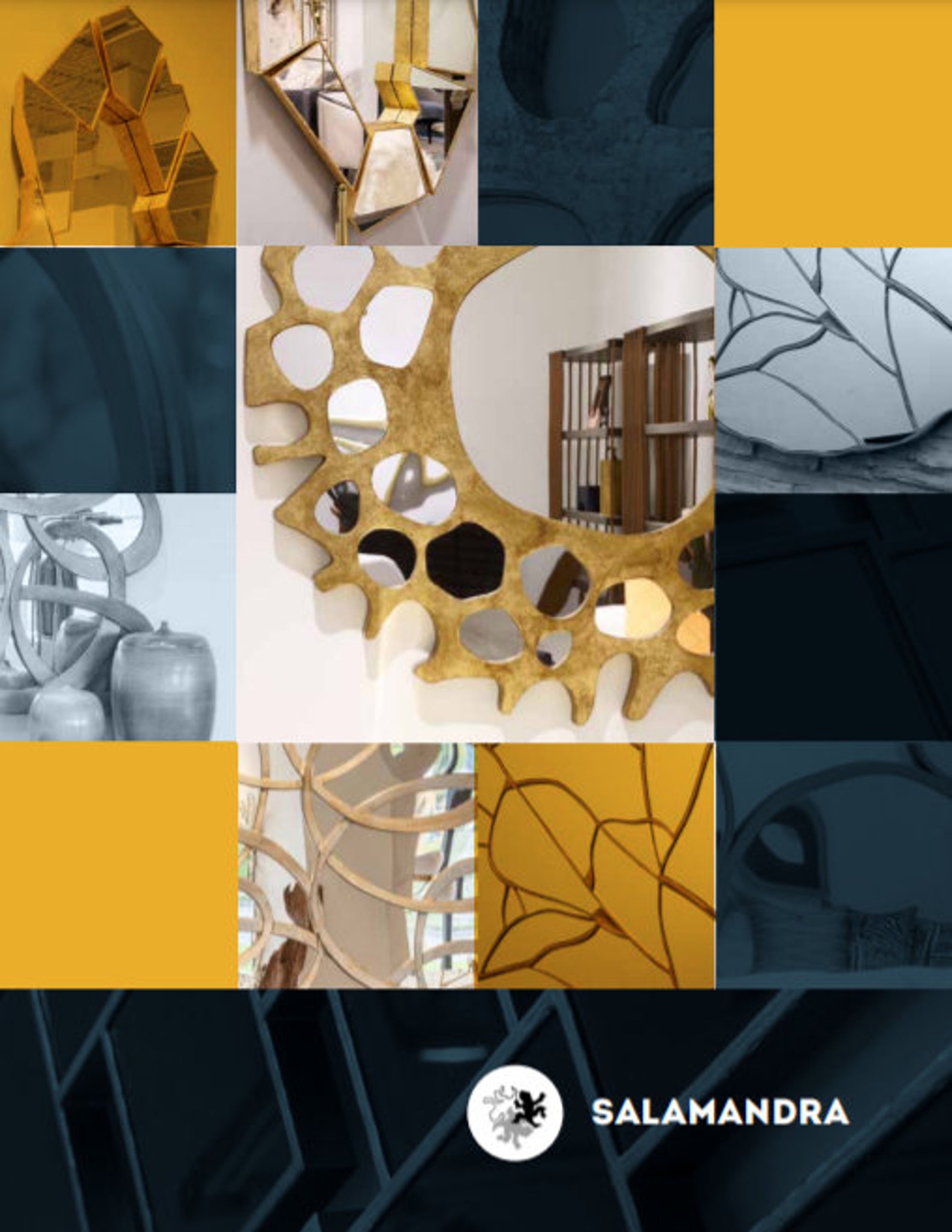 Rectangular Gold Mirror Gold Mirror Designer Puzzle Mirror - Etsy Canada