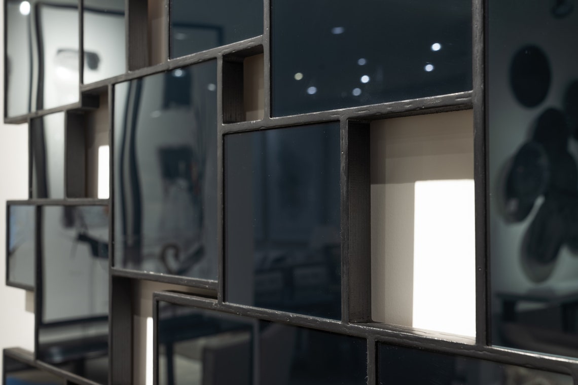 Large Black Mirror, Rectangle Square Mirror, Puzzle Black Mirror, Wall ...