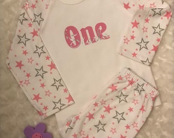 1st Birthday Pyjamas - Etsy