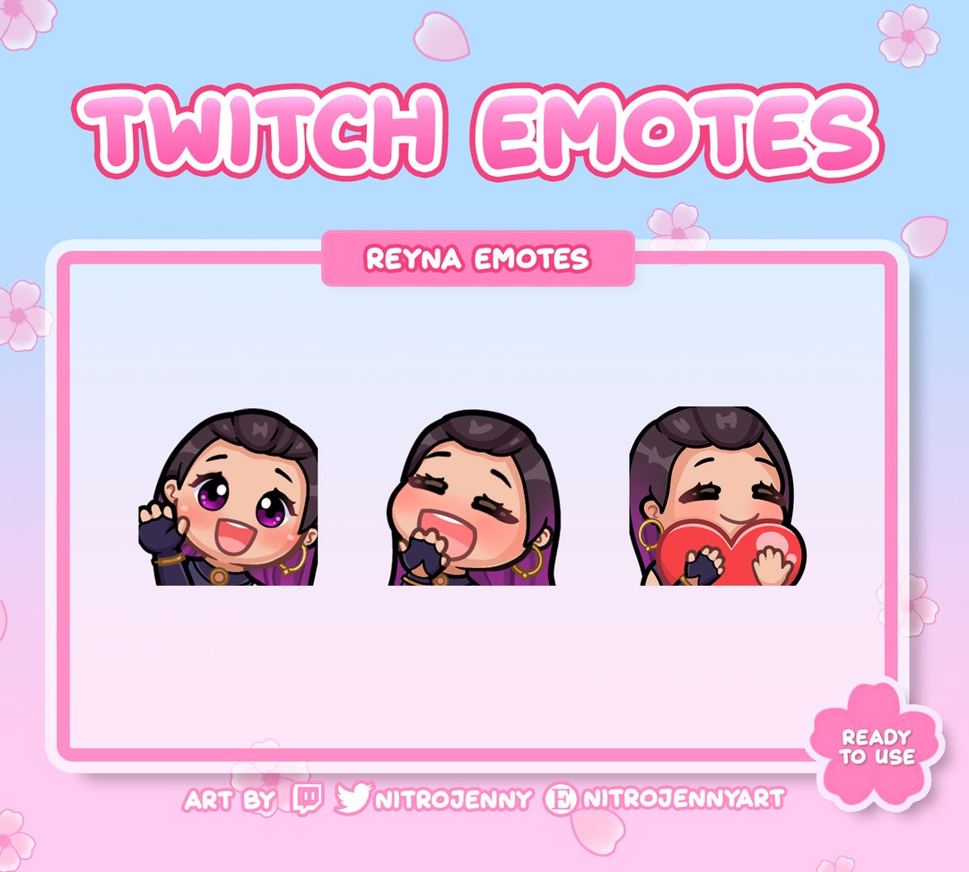 Cute Reyna Emotes for Twitch, Discord and Youtube | Valorant | Kawaii ...