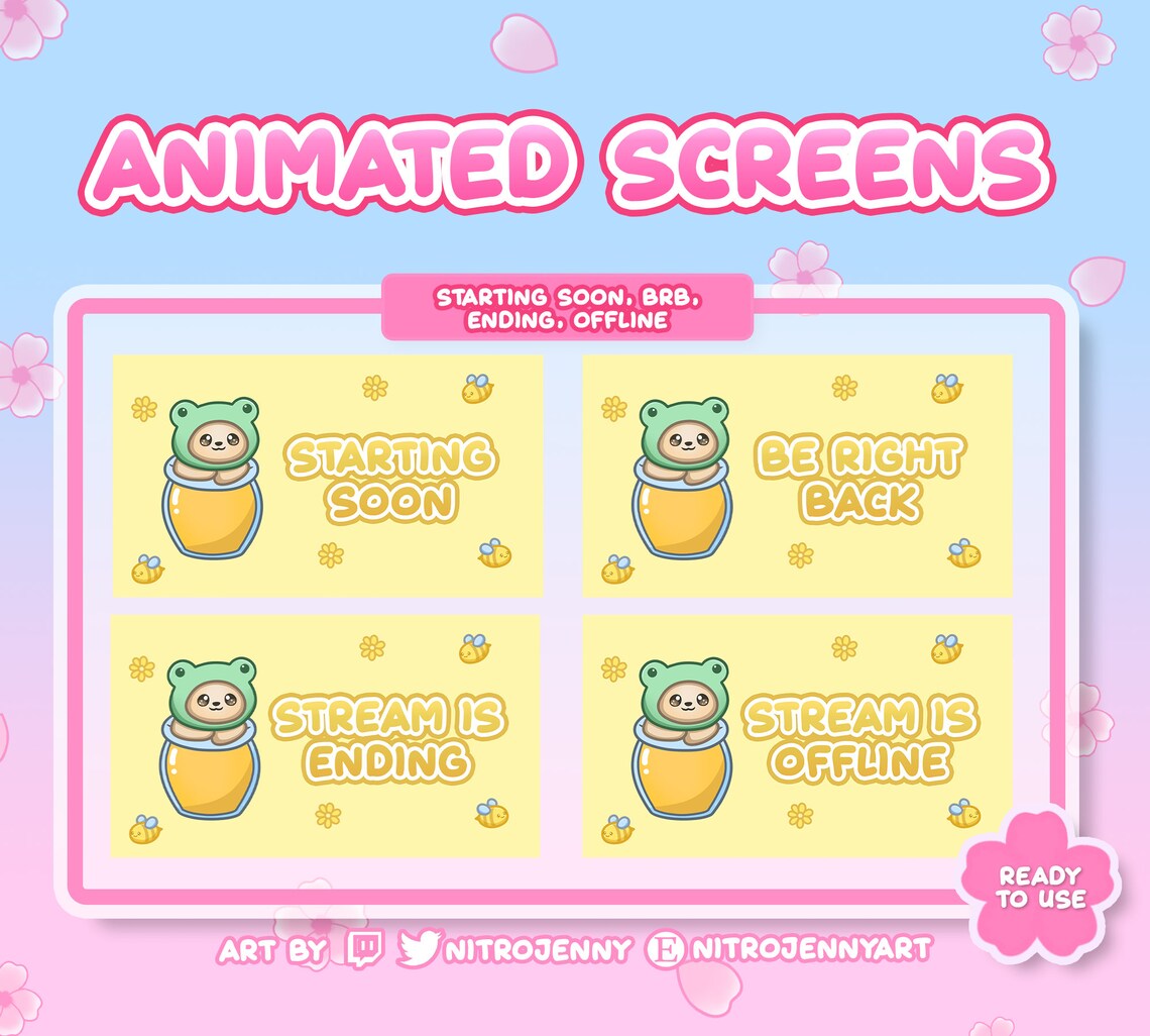 Animated Stream Screens for Twitch and Youtube | Starting Soon, BRB ...