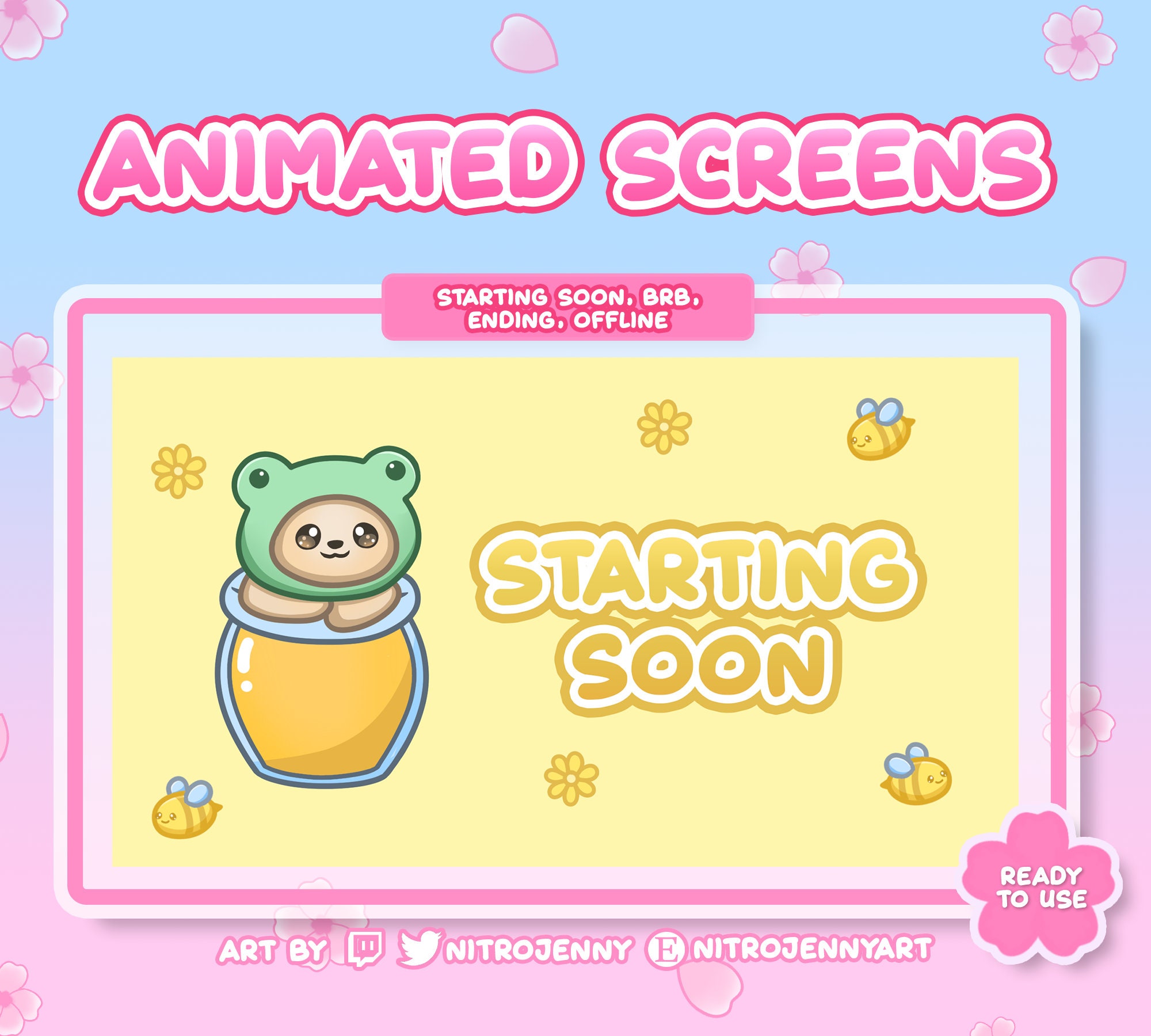Animated Stream Screens for Twitch and Youtube | Starting Soon, BRB ...