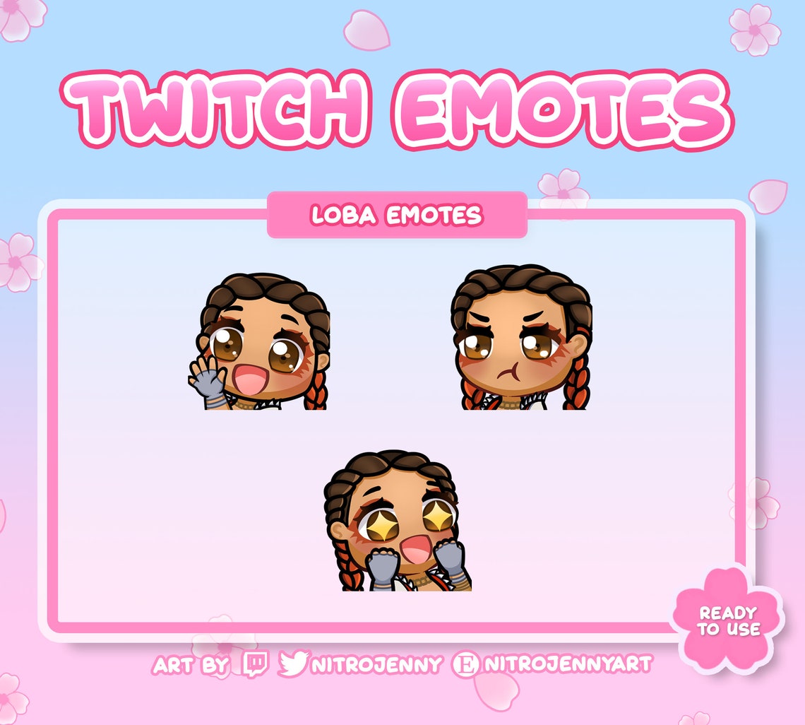 Cute Loba Emotes for Twitch, Discord and Youtube | Apex | Kawaii ...