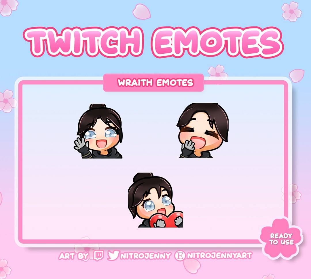 Cute Wraith Emotes for Twitch, Discord and Youtube | Apex | Kawaii ...
