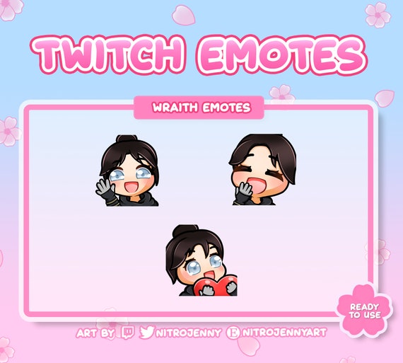 Cute Wraith Emotes for Twitch Discord and Youtube Apex - Etsy