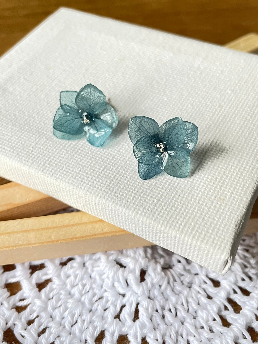 Dried Hydrangea Earrings, Candy Colour Flowers, Real Flowers Jewellery ...