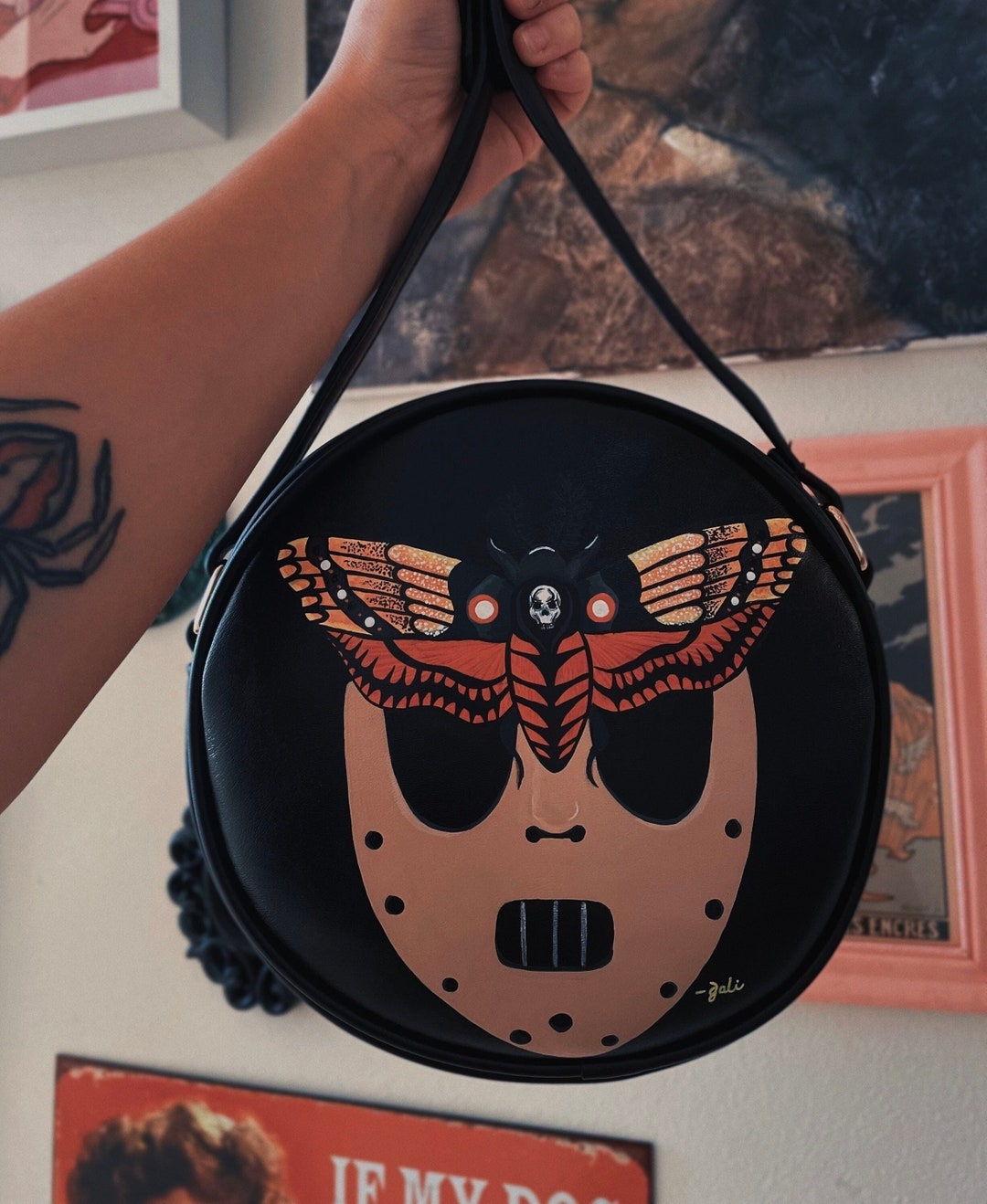 Horror Silence of the Lambs Decor Hannibal Dexter Tote Moth Insect Mask ...
