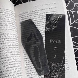 Scream Movie Horror Bookmark Creepy Books Clear Bookmarks - Etsy