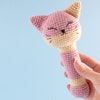 Cat Rattle Crochet Pattern Baby Toy DIY Newborn Rattle Amigurumi Sleepy ...