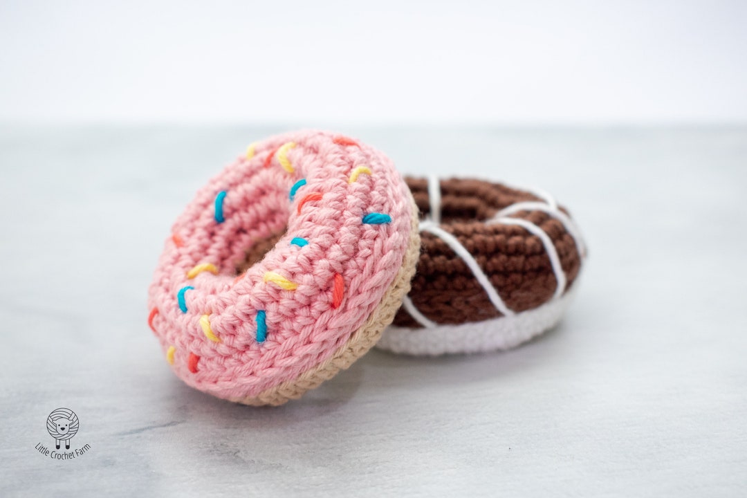 Mini No-sew Donut Amigurumi Pattern. No Sewing Amigurumi. Donut Crochet ...