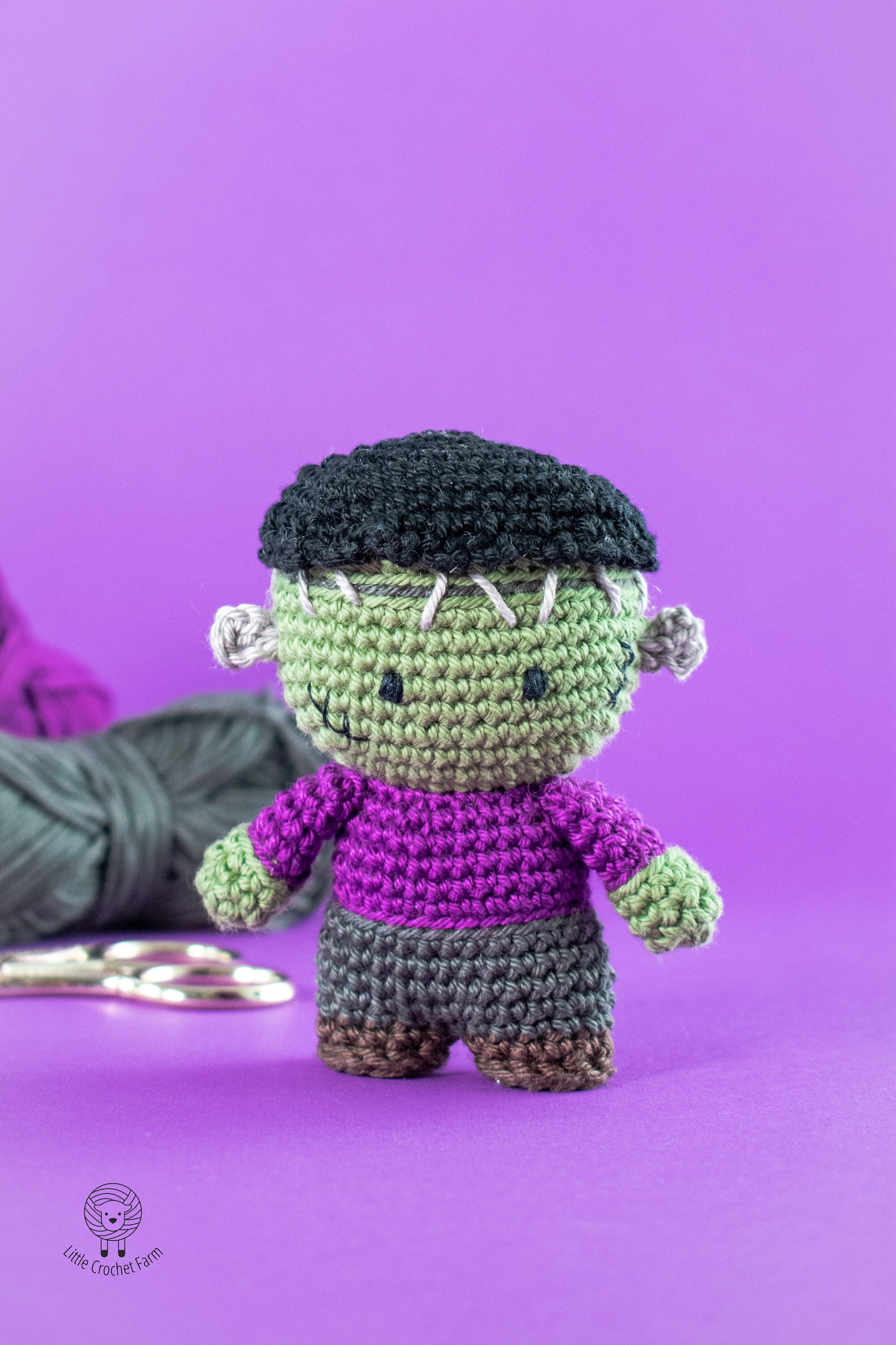 Mini Frankenstein Amigurumi Pattern. Halloween Amigurumi Collection ...