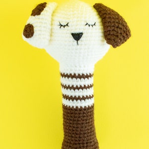 Dog Rattle Crochet Pattern | Baby Toy DIY | Newborn Rattle Amigurumi ...