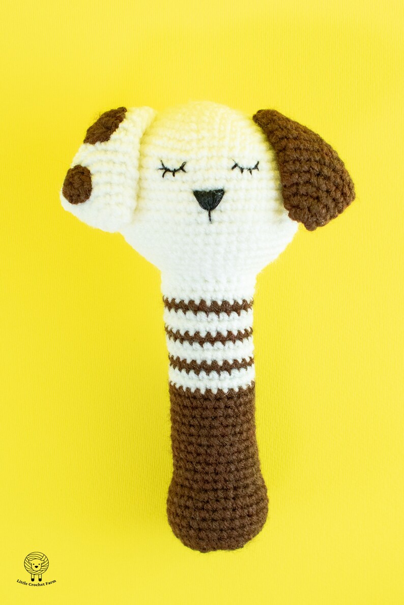 Dog Rattle Crochet Pattern Baby Toy DIY Newborn Rattle - Etsy