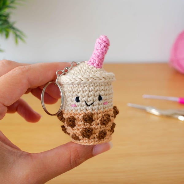 Boba Tea Keychain - Etsy
