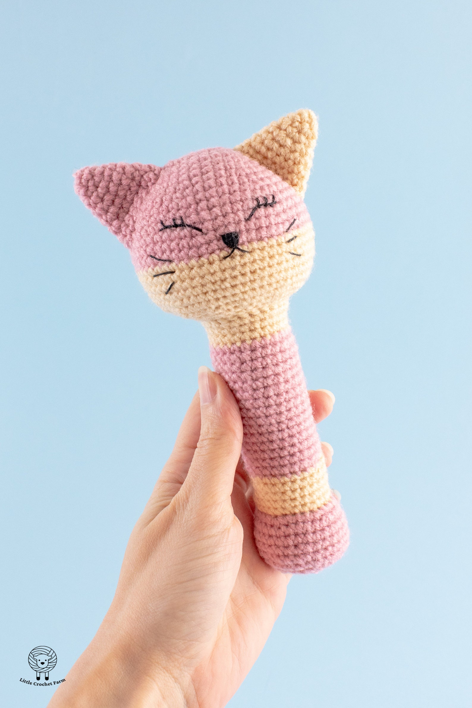 Cat Rattle Crochet Pattern Baby Toy DIY Newborn Rattle - Etsy