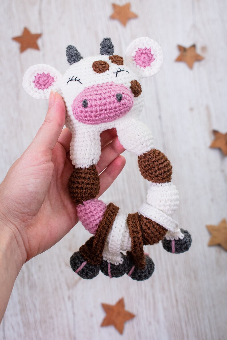 Baby Cow Crochet Rattle Pattern Amigurumi Cow Pattern Baby - Etsy