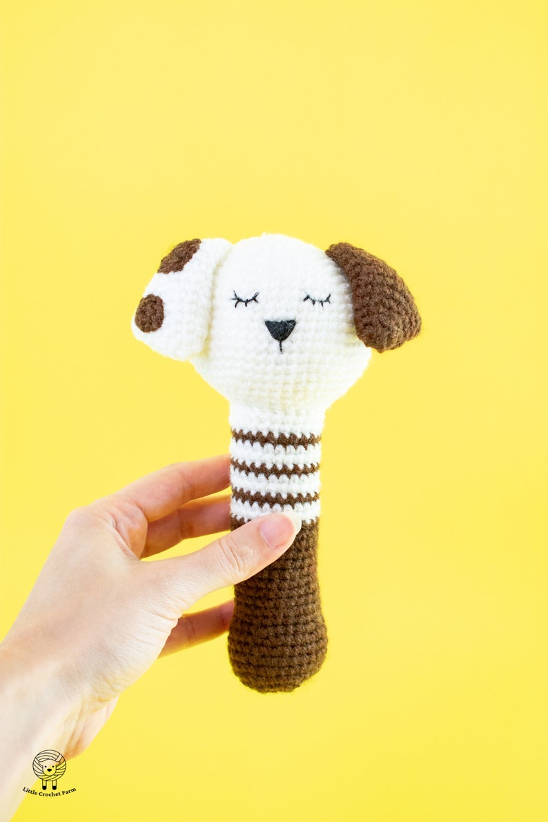 Dog Rattle Crochet Pattern Baby Toy DIY Newborn Rattle - Etsy