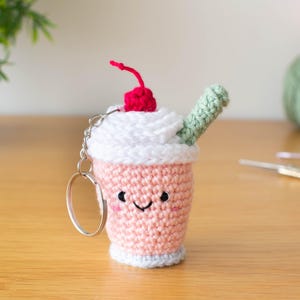 Milkshake Keychain Crochet Pattern, Mini Milkshake Amigurumi PDF ...