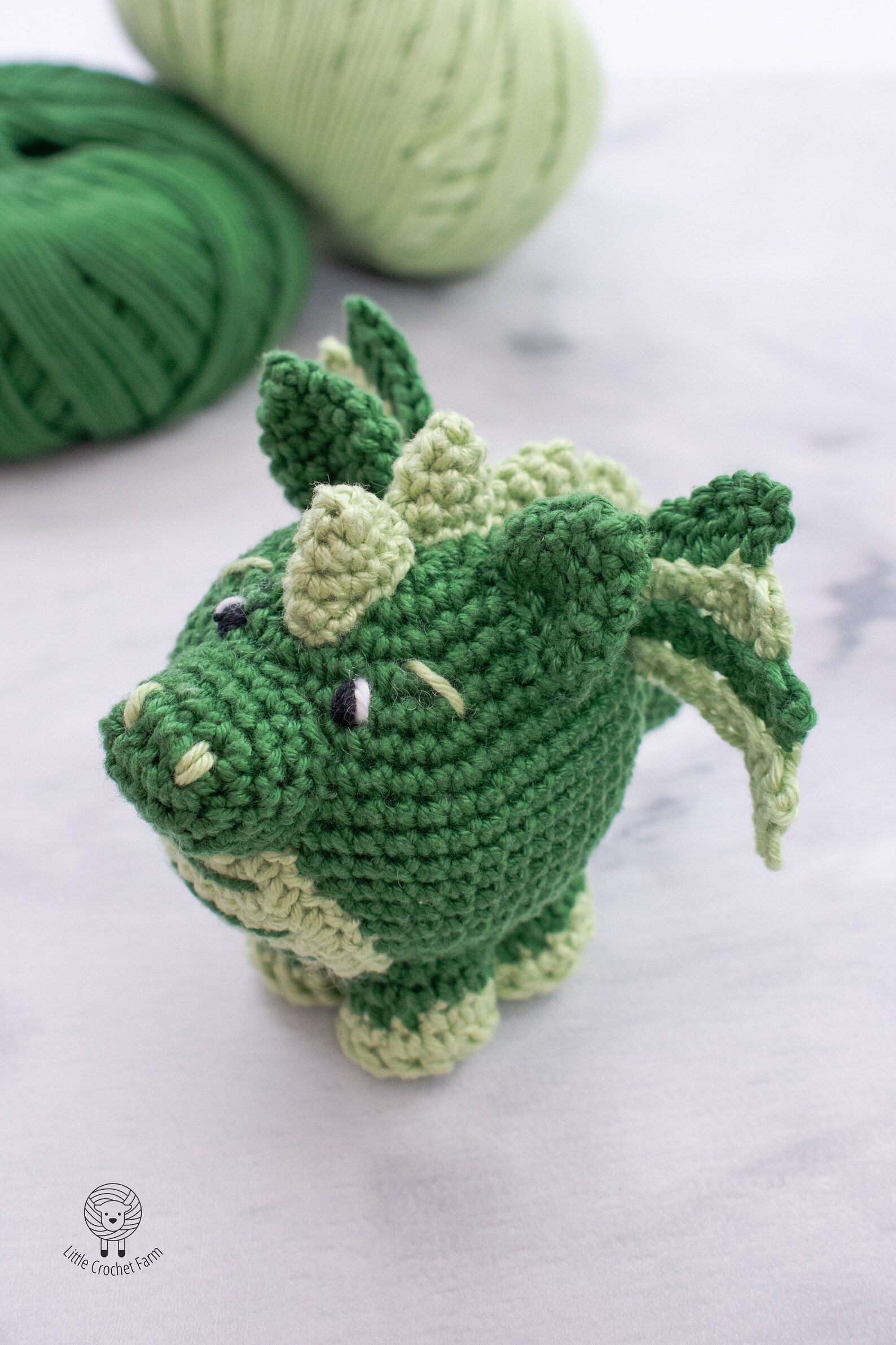 Mini Dragon Amigurumi Pattern. Chubby Dragon Crochet Pattern. | Etsy
