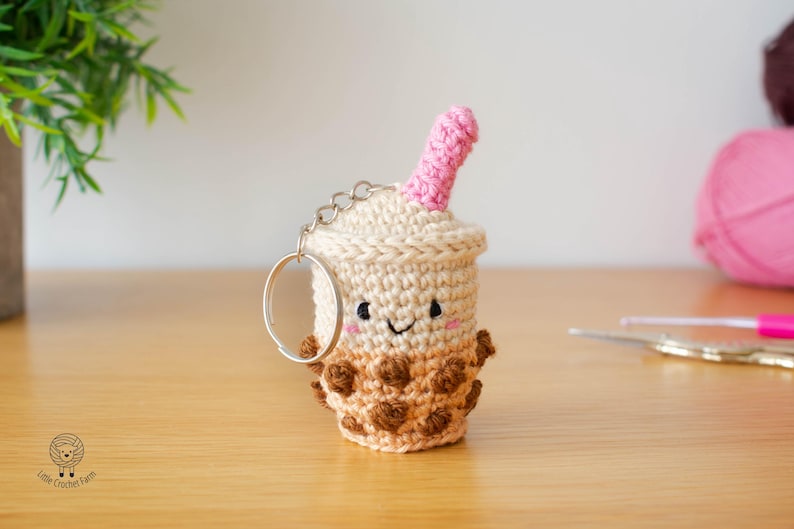Bubble Tea Keychain Crochet Pattern, Mini Boba Tea Amigurumi PDF ...