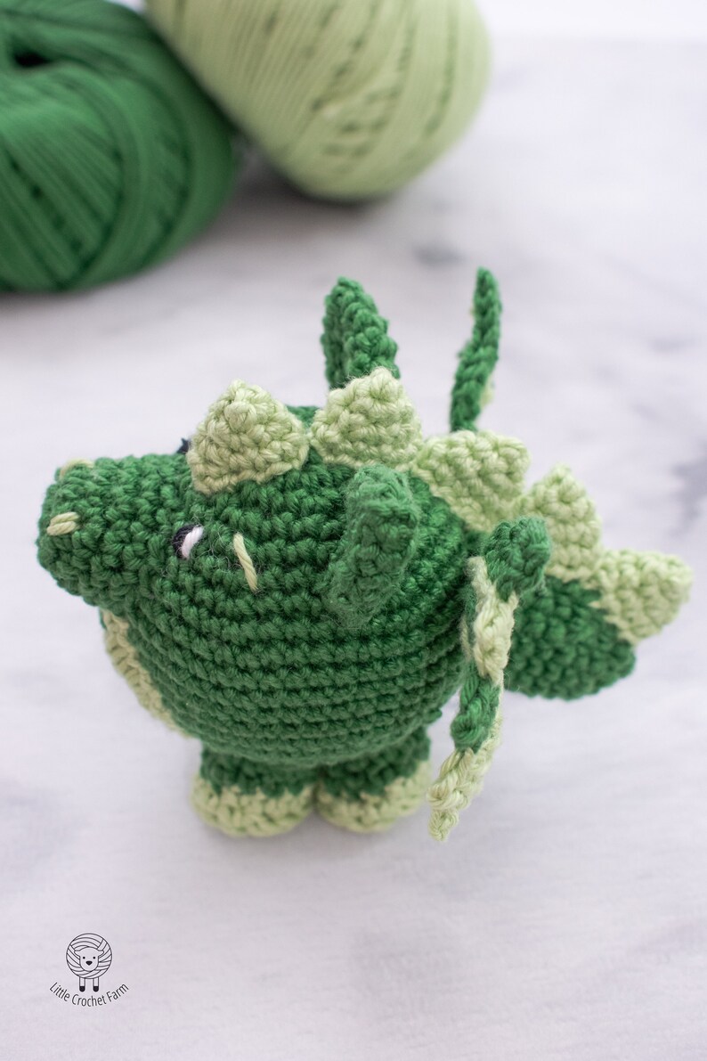 Mini Dragon Amigurumi Pattern. Chubby Dragon Crochet Pattern. - Etsy