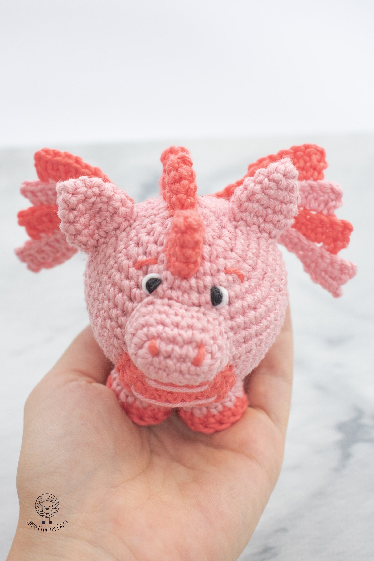 Mini Dragon Amigurumi Pattern. Chubby Dragon Crochet Pattern. | Etsy