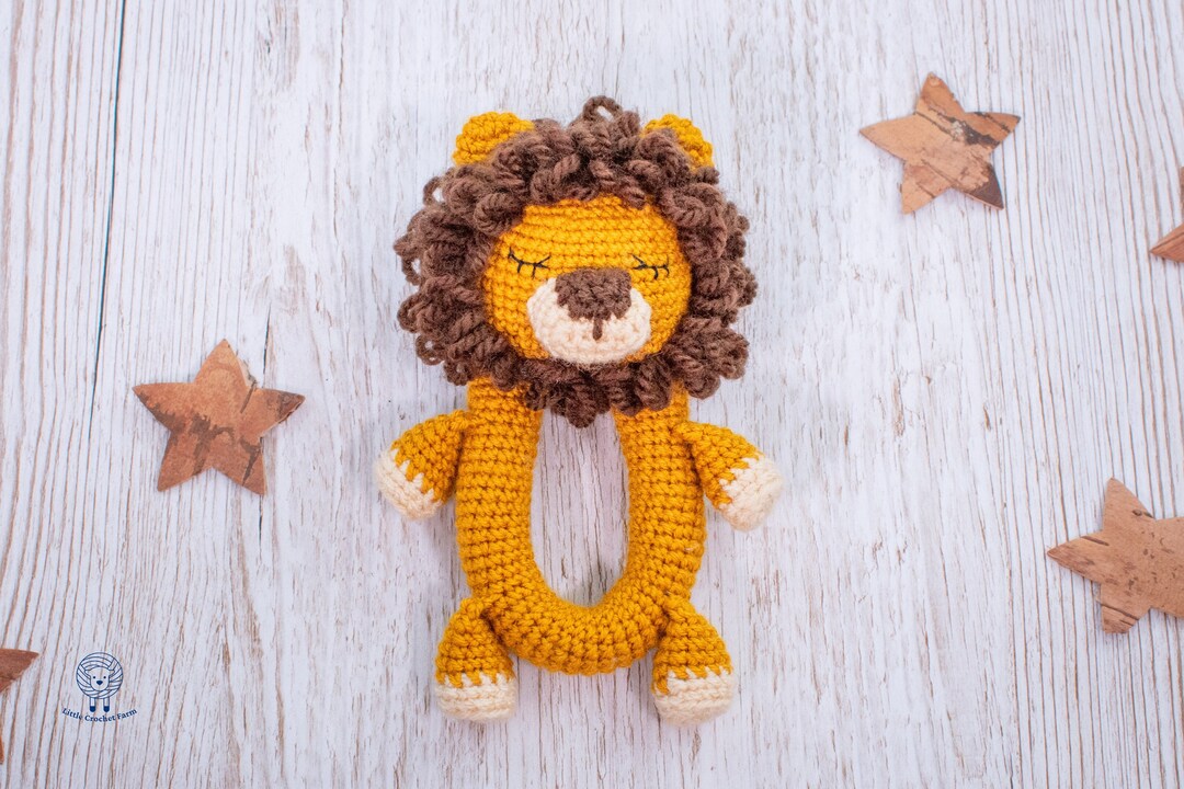 Baby Lion Crochet Rattle Pattern | Amigurumi Lion Pattern | Baby Shower ...