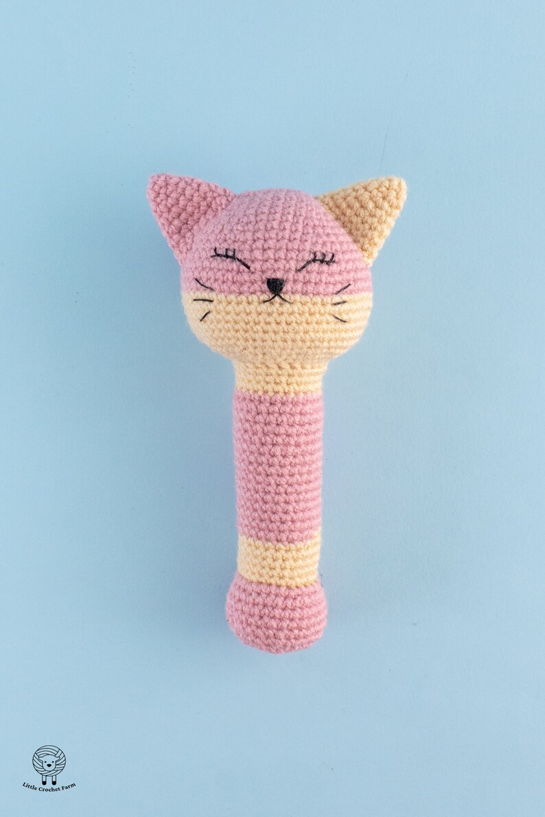 Cat Rattle Crochet Pattern Baby Toy DIY Newborn Rattle - Etsy
