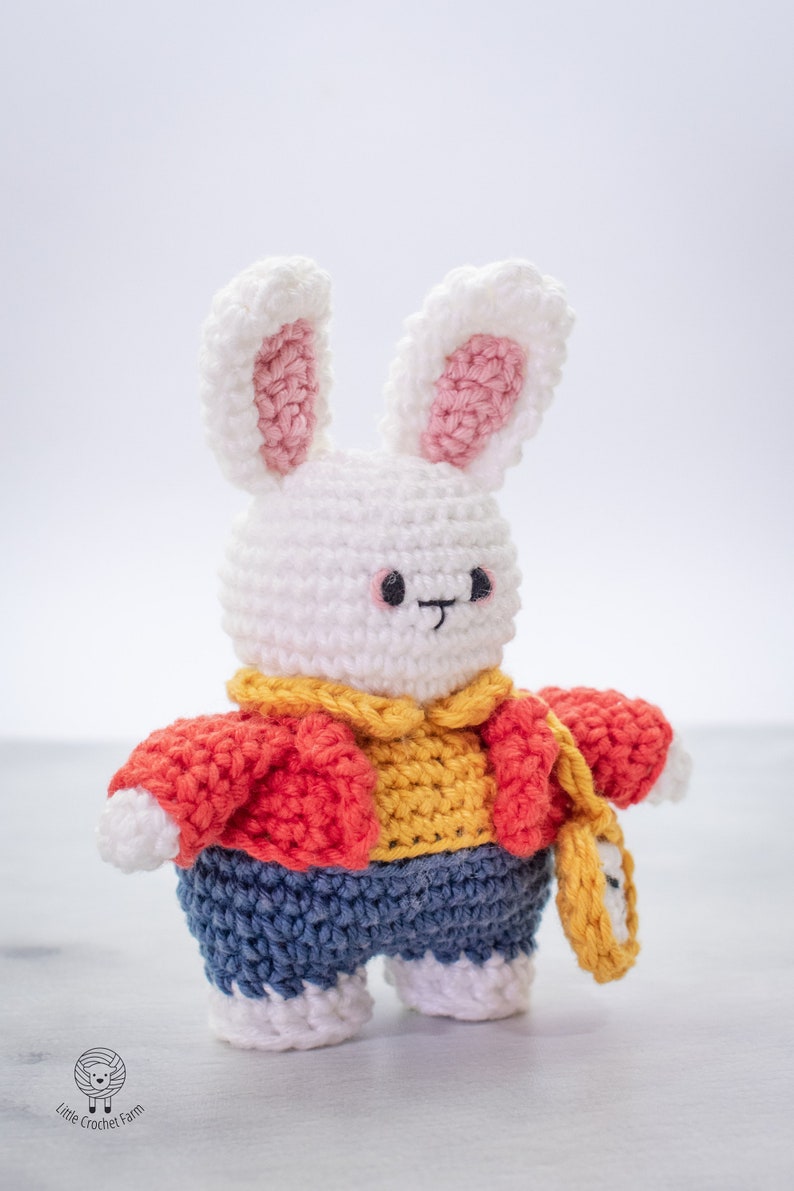 White Rabbit Amigurumi Pattern. Crochet White Rabbit Stuffed Toy PDF ...